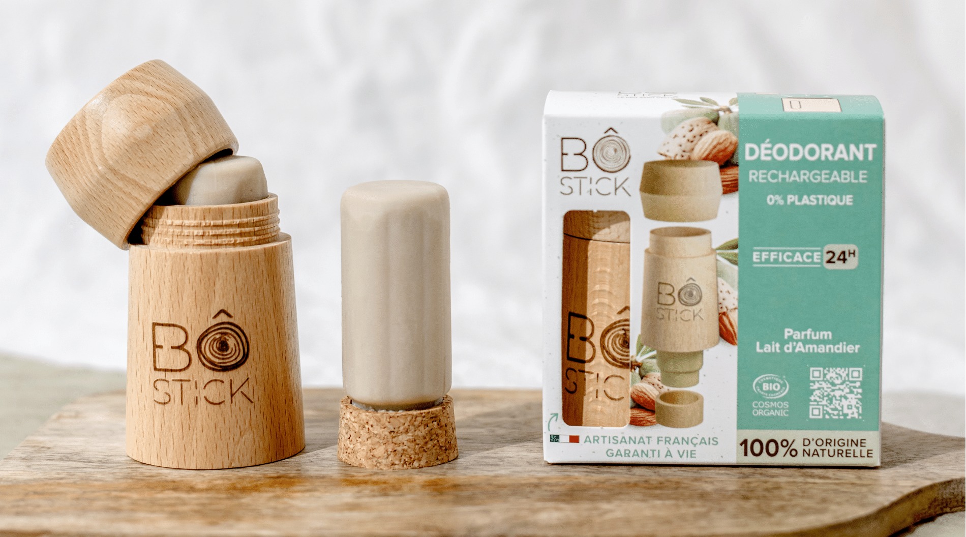 BÔ - un déodorant solide et rechargeable - Efficace 48H